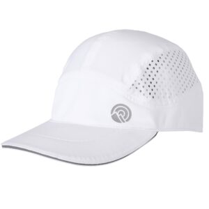 Running Hat for Men - Dry Fit Running Cap for Women, Tennis Hats, Breathable Hat, Workout Cap for Baseball,Sweat Wicking Hat White