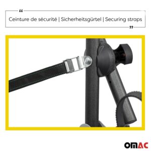 OMAC Bike Rack Hitch Mounted | Trunk Bicycle Car Racks Carrier Adjustable Hitches Suitable for E-Bikes | Automotive Exterior Accessories (3 Bikes)