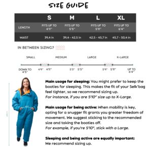 Selk'bag Lite Wearable Sleeping Bag - Outdoor and Indoor Sleeping Bags for Camping, Hiking, Travel, and Backpacking w/Stuff Sack - Lightweight Sleeping Bag Suit - Temp Rating 48-55 degrees F