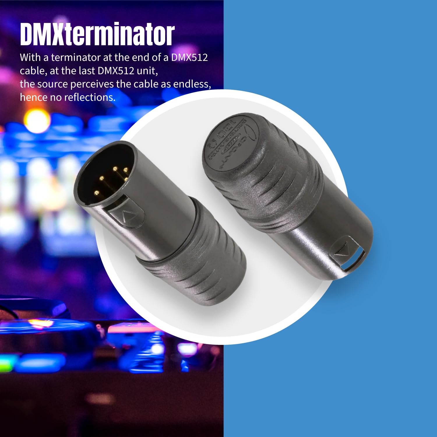 SIRS-E 2-Pack - CPoint DMXterminator XLR 5 Pin DMX Terminator 120 Ohm XLR5-TERM