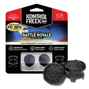 kontrolfreek fps freek battle royale nightfall for nintendo switch pro controller | performance thumbsticks | 2 high-rise concave | black