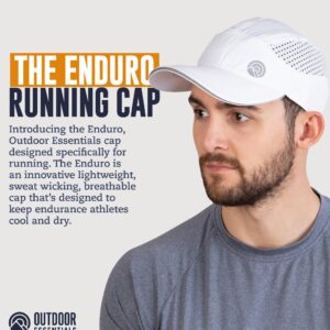 Running Hat for Men - Dry Fit Running Cap for Women, Tennis Hats, Breathable Hat, Workout Cap for Baseball,Sweat Wicking Hat White