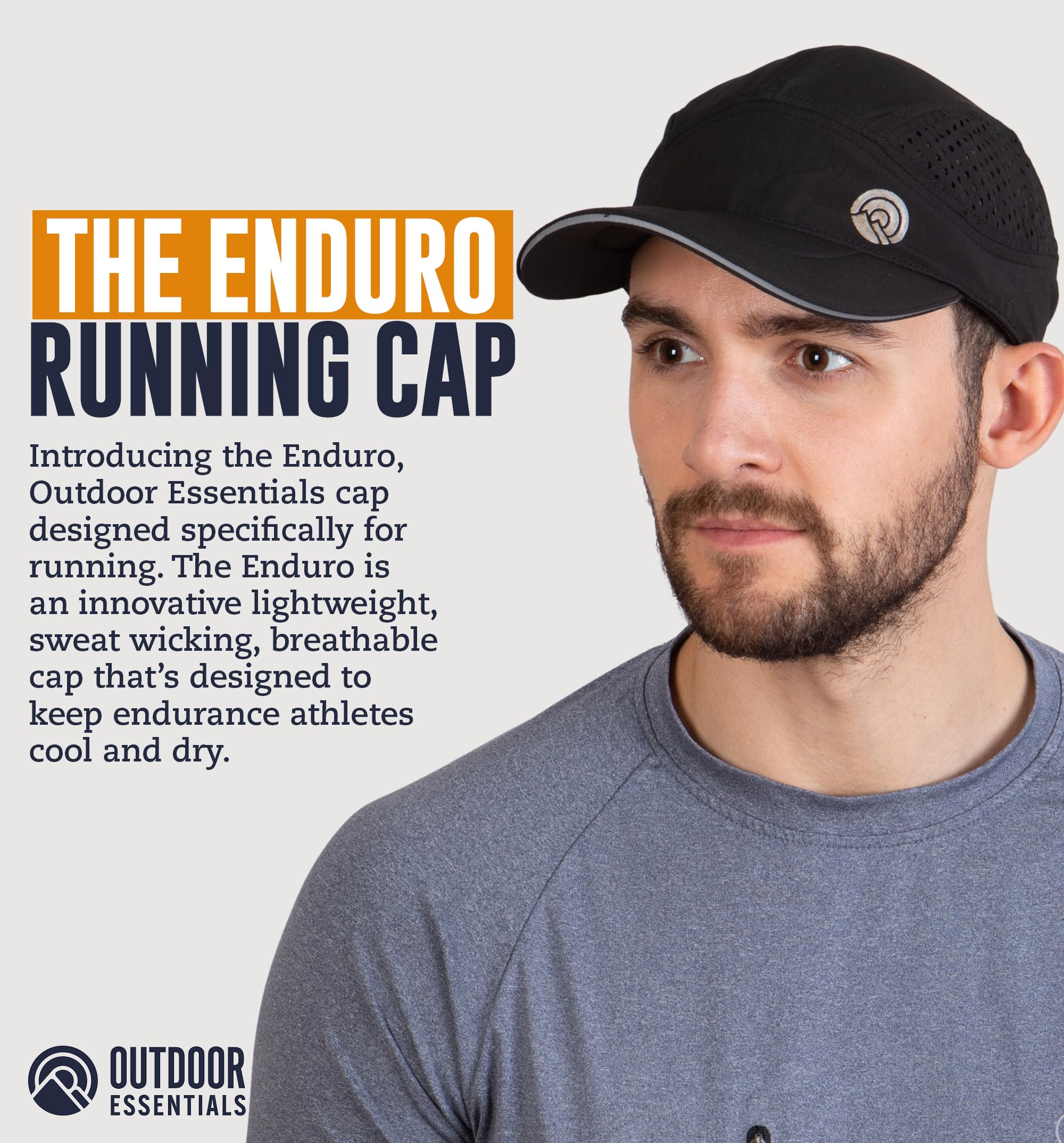 Running Hat for Men - Dry Fit Running Cap for Women, Tennis Hats, Breathable Hat, Workout Cap for Baseball,Sweat Wicking Hat Black