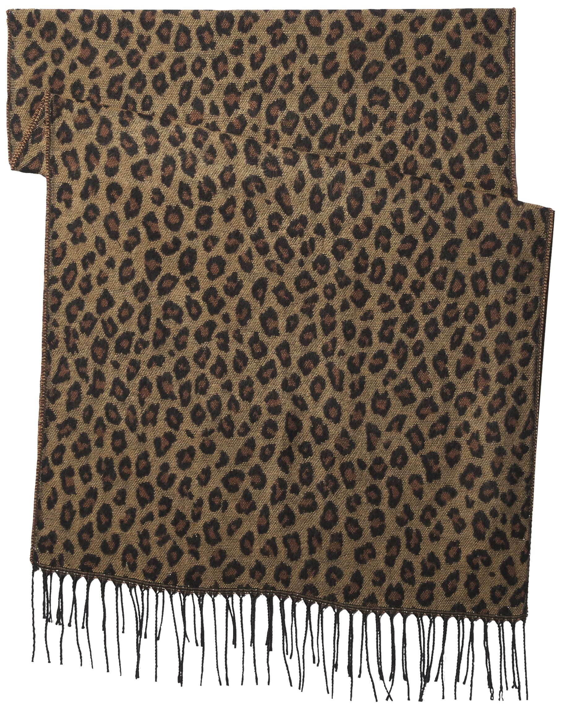 Amazon Essentials Women's Blanket Scarf, Camel, Cheetah, One Size