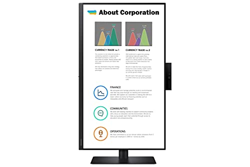 Samsung S40VA Series 24-Inch Computer Monitor, HDMI Monitor, 75Hz Monitor, IPS Monitor, Built-in Webcam, Built-in Speaker & Mic, FreeSync Premium (LS24A400VENXZA)