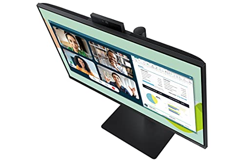 Samsung S40VA Series 24-Inch Computer Monitor, HDMI Monitor, 75Hz Monitor, IPS Monitor, Built-in Webcam, Built-in Speaker & Mic, FreeSync Premium (LS24A400VENXZA)