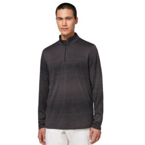 oakley mens oakley contender half zip, blackout hthr, medium us