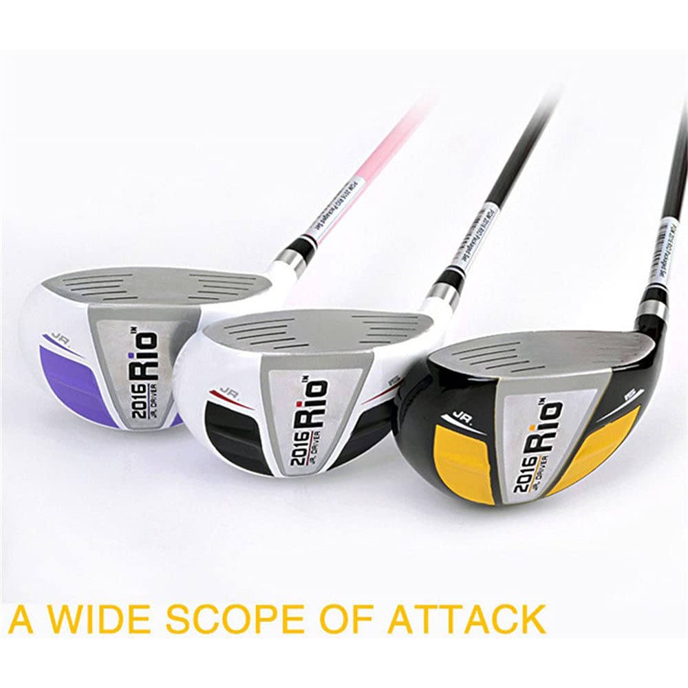 Wood Golf Club Kids 1# Golf Clubs Rod Golf Wood Driver Fairway Woods Junior Golf Putter 32''-36'' for 3-12 Years Old Girls Boys (White&Purple,32'' for 3-5Y)