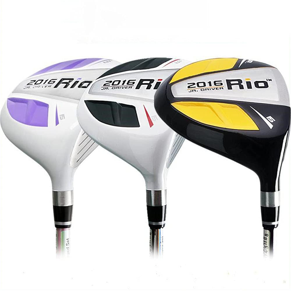 Wood Golf Club Kids 1# Golf Clubs Rod Golf Wood Driver Fairway Woods Junior Golf Putter 32''-36'' for 3-12 Years Old Girls Boys (White&Purple,32'' for 3-5Y)