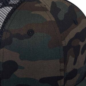 CNUSER Camouflage Trucker Hat Fashion Mesh Army Mens Women Flat Bill Snapback Hats - The Great Outdoors Adjustable Baseball Cap