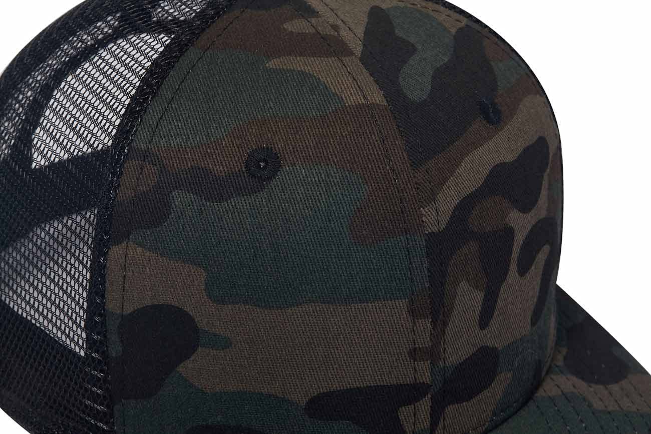 CNUSER Camouflage Trucker Hat Fashion Mesh Army Mens Women Flat Bill Snapback Hats - The Great Outdoors Adjustable Baseball Cap