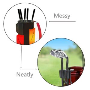 4 Pack Golf Putter Clip Golf Bag Clip on Putter Clamp Holder Golf Putter Clip Organizer Ball Marker for Golf Accessories