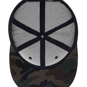 CNUSER Camouflage Trucker Hat Fashion Mesh Army Mens Women Flat Bill Snapback Hats - The Great Outdoors Adjustable Baseball Cap