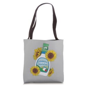 funny ranch dressing lover ranch gifts foodie salad saucey tote bag