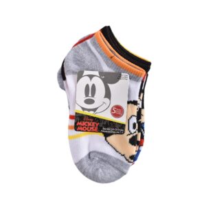 Mickey Mouse Boys' No Show Socks, Blue, Small