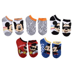 mickey mouse boys' no show socks, blue, small