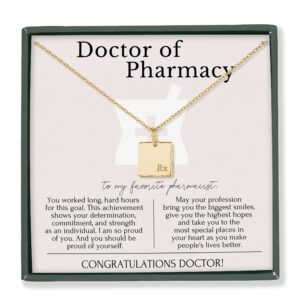 hope love shine pharmacist graduation gift, pharmd graduation necklace gift, doctor of pharmacy, rx charm 14k gold-filled, sterling silver necklace