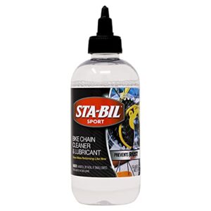 sta-bil sport bike chain cleaner & lubricant - prevents rust on chains, cables, and derailleurs, premium lubricant, easy to apply, preserves bike chains, 8oz (22406)