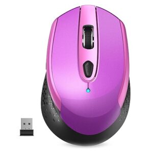 racegt wireless mouse, 2.4g silent cordless mouse for laptop, mouse with 6 buttons and 3 adjustable dpi for computer, deskbtop, macbook, pc