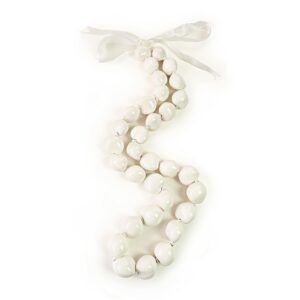 aloha outlet painted kukui nut lei necklace - white