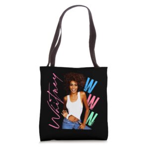 whitney houston i wanna dance with somebody tote bag