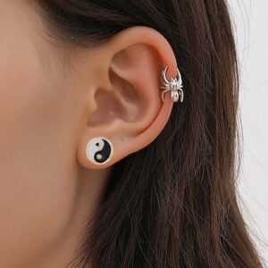 Balancing Duality Yin and Yang Symbol Tai Chi Bagua Yin Yang Life Balance Earrings for Women Inspiration Jewelry