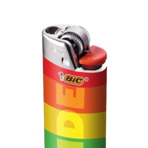 BIC Maxi Pocket Lighter, Special Edition Pride Collection, Assorted Unique Lighter Designs, 8 Count Tray of Lighters