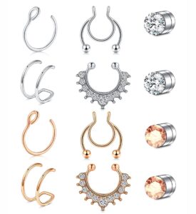 modrsa fake nose ring fake septum fake nose ring hoop fake nose stud fake septum ring fake septum nose rings fake septum nose ring fake nose piercing