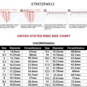 etneyjewels 0.86 Carat Red Ruby And Natural White Diamond Baguette Cut Bridal Engagement Rings For Women In 10KT Solid( Centre Blue Gemstone etneyjewels 0.5 ctw,Clarity I2,Color HI,6)