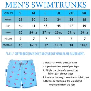 Biwisy Mens Swim Trunks Quick Dry Beach Shorts Casual Swimming Trunks with Pockets Drawstring Shorts Blue