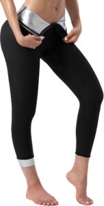 qzsh sauna pants women sweat capris slimming leggings,mesh crotch,high waist workout body shaper suits(bh7003-07-xxxl)