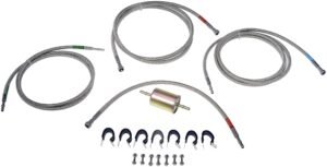 dorman 819-840 flexible stainless steel braided fuel line compatible with select chevrolet / gmc models (oe fix)