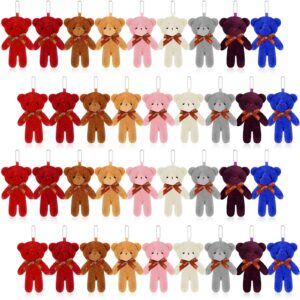 36 pieces mini bear toy 4.7 inch mini plush bear soft tiny bear doll stuffed tiny bear for teens girls boys adults diy keychain birthday wedding christmas party favors