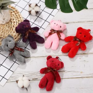 36 Pieces Mini Bear Toy 4.7 Inch Mini Plush Bear Soft Tiny Bear Doll Stuffed Tiny Bear for Teens Girls Boys Adults DIY Keychain Birthday Wedding Christmas Party Favors