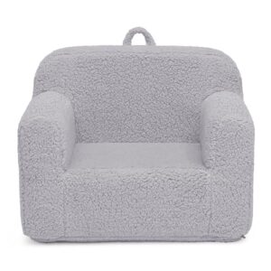 delta children cozee sherpa chair, grey