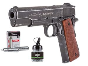 air venturi john wayne 1911 co2 bb gun air pistol bundle (includes air venturi co2 & bbs)