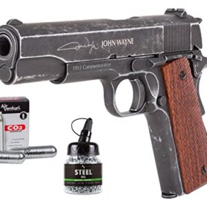 Air Venturi John Wayne 1911 CO2 BB Gun Air Pistol Bundle (Includes Air Venturi CO2 & BBS)