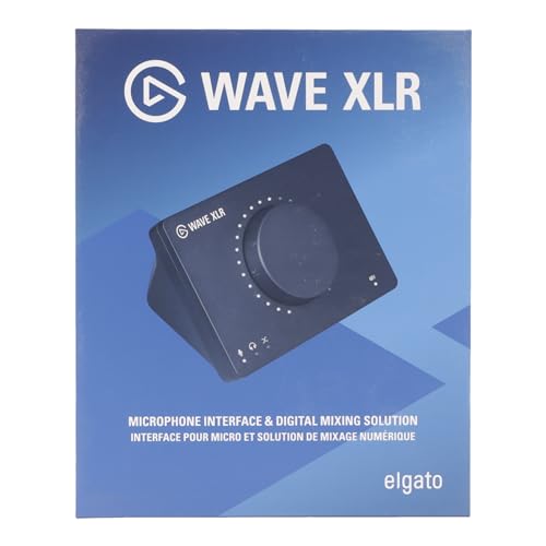 Elgato Wave XLR - Audio Mixer and 75 db Preamp for XLR Mic to USB-C, Control Interface with 48V Phantom Power, Tap-to-Mute, Digital Mixing Software for Streaming, Recording, Podcasting on Mac and PC