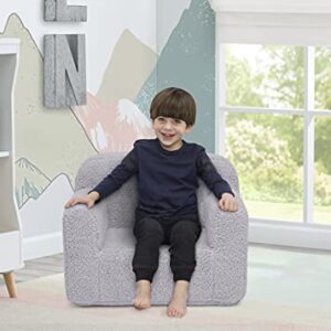 Delta Children Cozee Sherpa Chair, Grey