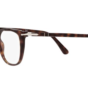 Persol PO3266V Square Prescription Eyewear Frames, Red Havana/Demo Lens, 50 mm