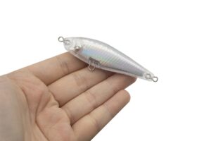 10pcs unpainted lure blanks 6.82g 7.7cm jxn11 with 6mm free fishing eye crankbait baits simulation blank body clear hard baits trout salmon minnow lure popper lures topwater freshwater jxn11