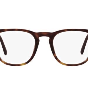 Persol PO3266V Square Prescription Eyewear Frames, Red Havana/Demo Lens, 50 mm