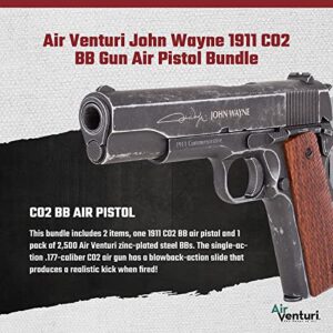 Air Venturi John Wayne 1911 CO2 BB Gun Air Pistol Bundle (Includes Air Venturi CO2 & BBS)