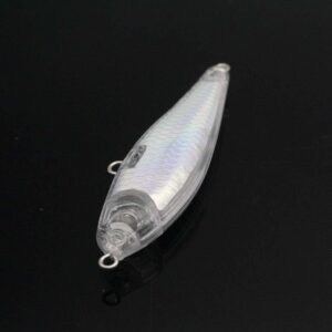 10PCS Unpainted Lure Blanks 6.82g 7.7cm JXN11 with 6mm Free Fishing Eye Crankbait Baits Simulation Blank Body Clear Hard Baits Trout Salmon Minnow Lure Popper Lures Topwater Freshwater JXN11