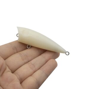 10PCS Unpainted Lure Blanks 5.47g 6.3cm with 6mm Free Fishing Eye Crankbait Baits Simulation Blank Body Clear Hard Baits Trout Salmon Minnow Lure Popper Lures Topwater Freshwater 8123