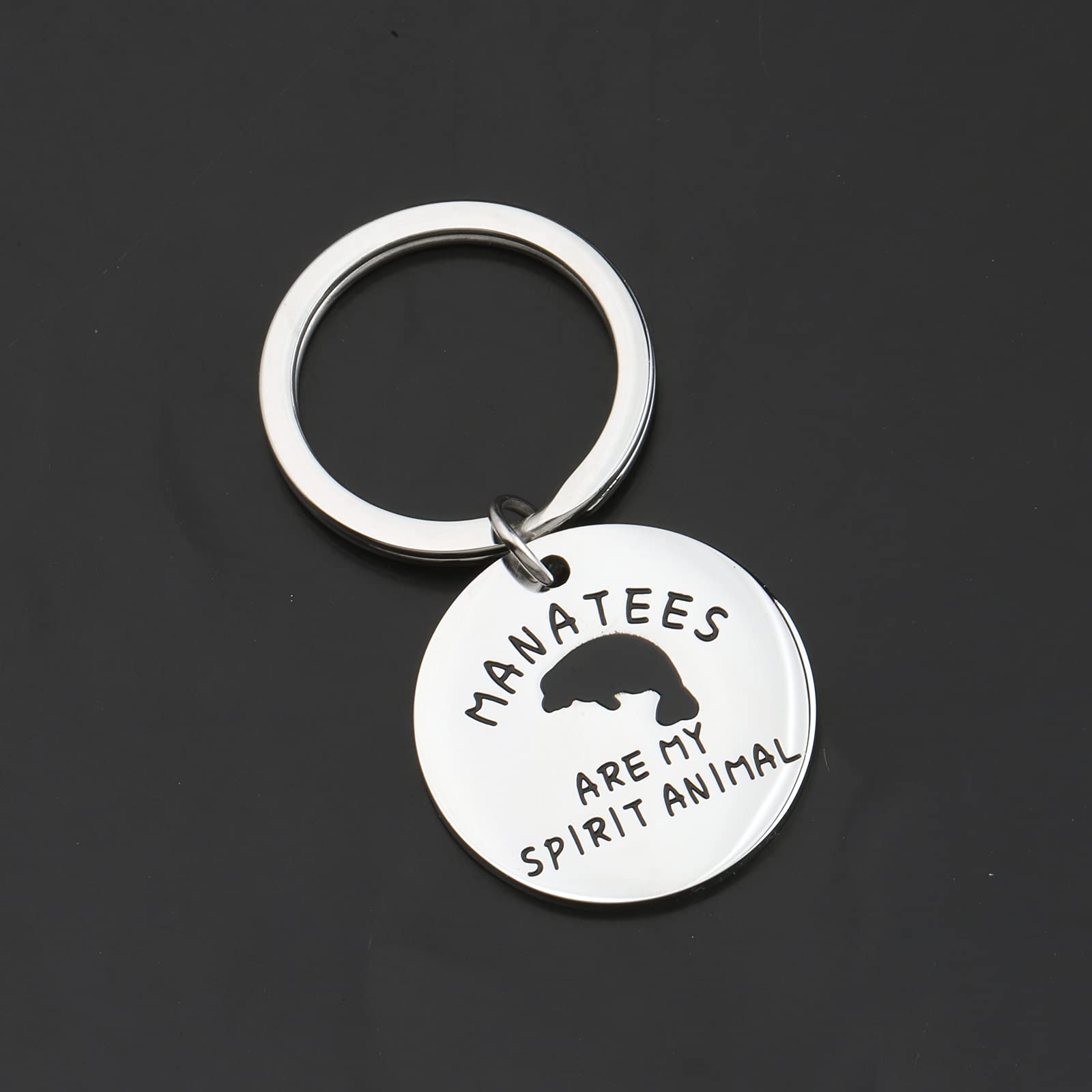 Lywjyb Birdgot Manatees Are My Spirit Animal Keychain Funny Animal Lover Gift (Manatees ky)