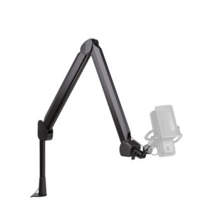 elgato wave mic arm - premium broadcasting boom arm with cable management channels, desk clamp, 1/4" thread adapters, fully adjustable, perfect for podcasts, streaming, gaming, home office, recording