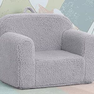 Delta Children Cozee Sherpa Chair, Grey