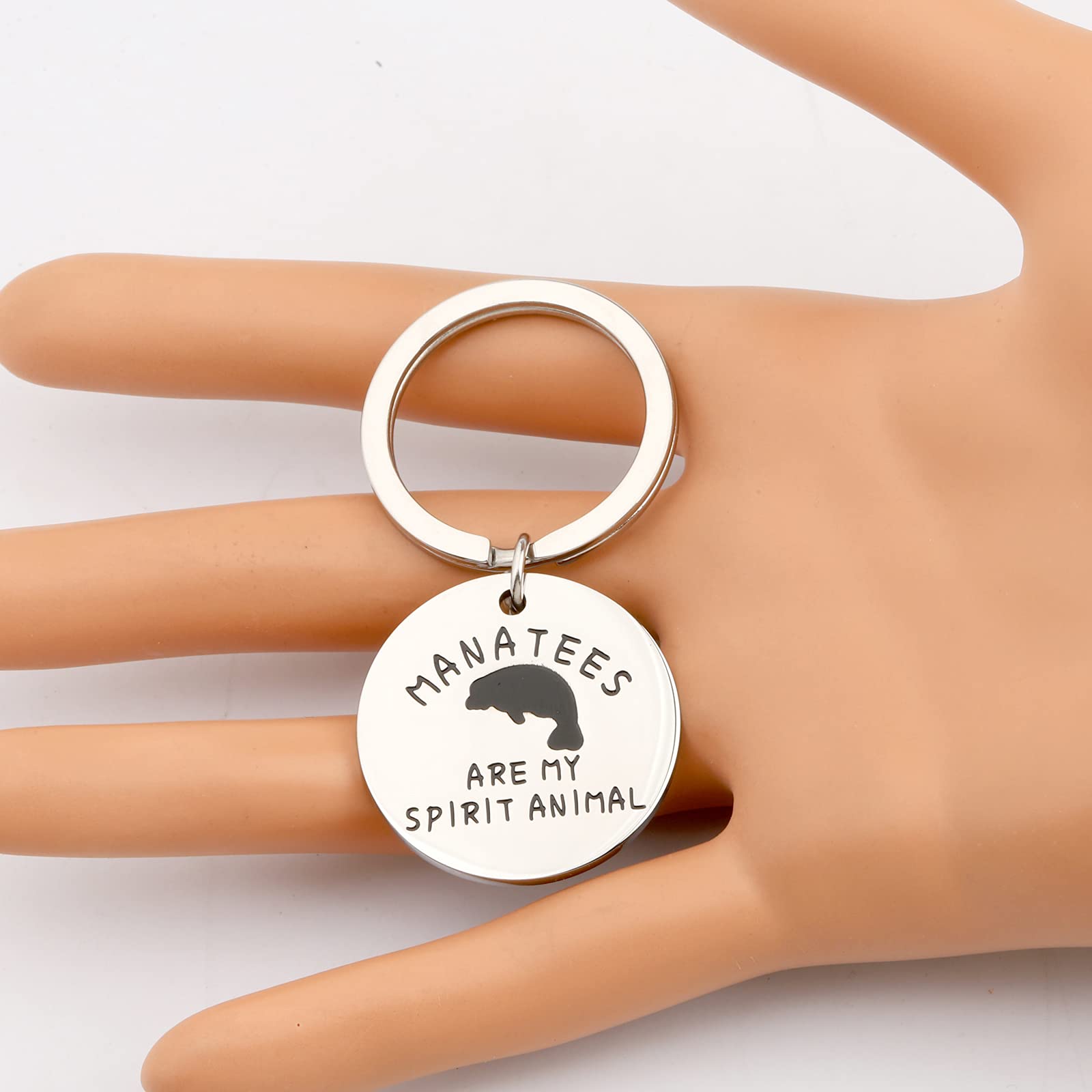 Lywjyb Birdgot Manatees Are My Spirit Animal Keychain Funny Animal Lover Gift (Manatees ky)