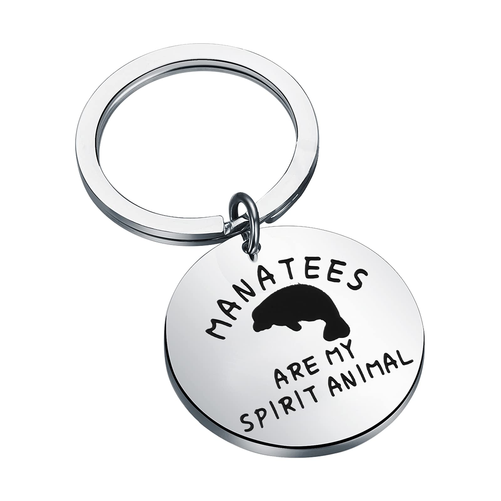 Lywjyb Birdgot Manatees Are My Spirit Animal Keychain Funny Animal Lover Gift (Manatees ky)